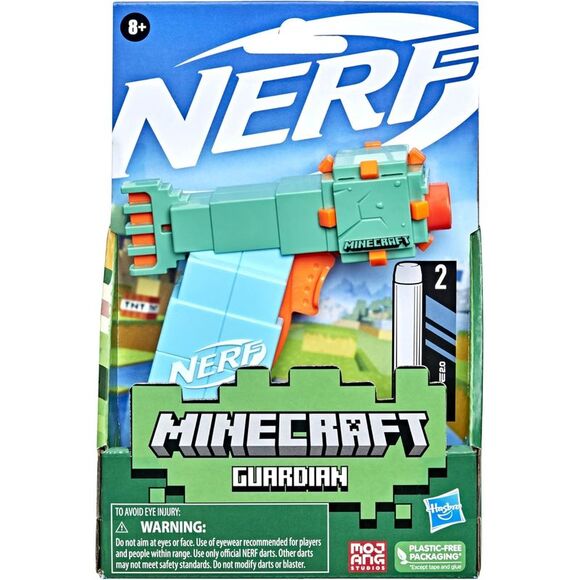 Nerf | Toys | Nerf Microshots Minecraft Guardian Mini Blaster Minecraft ...